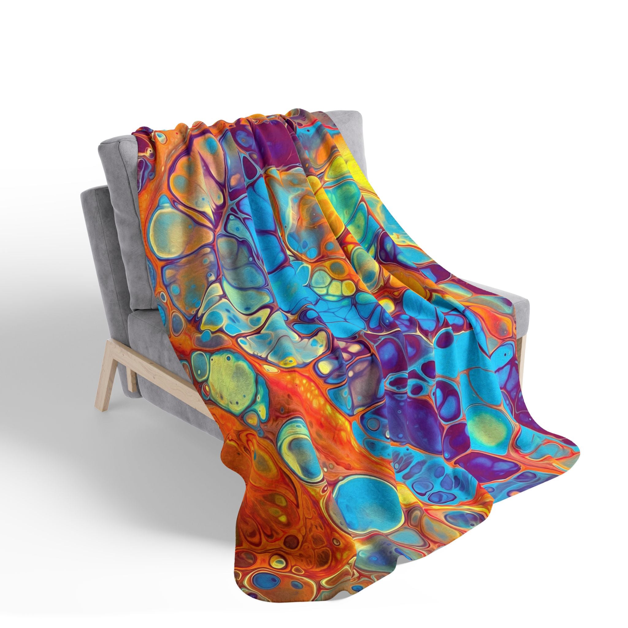 Bespattered Facade Intergalactic Rainbow Fleece Sherpa Blanket | 2 Col