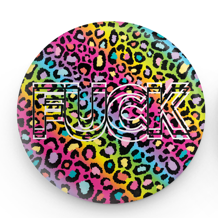 Bespattered Facade Everyone's Favorite Word Rainbow Leopard Print Butt